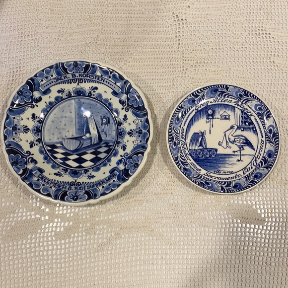 Delf | Accents | Delf Holland Birth Announcement Plates | Poshmark